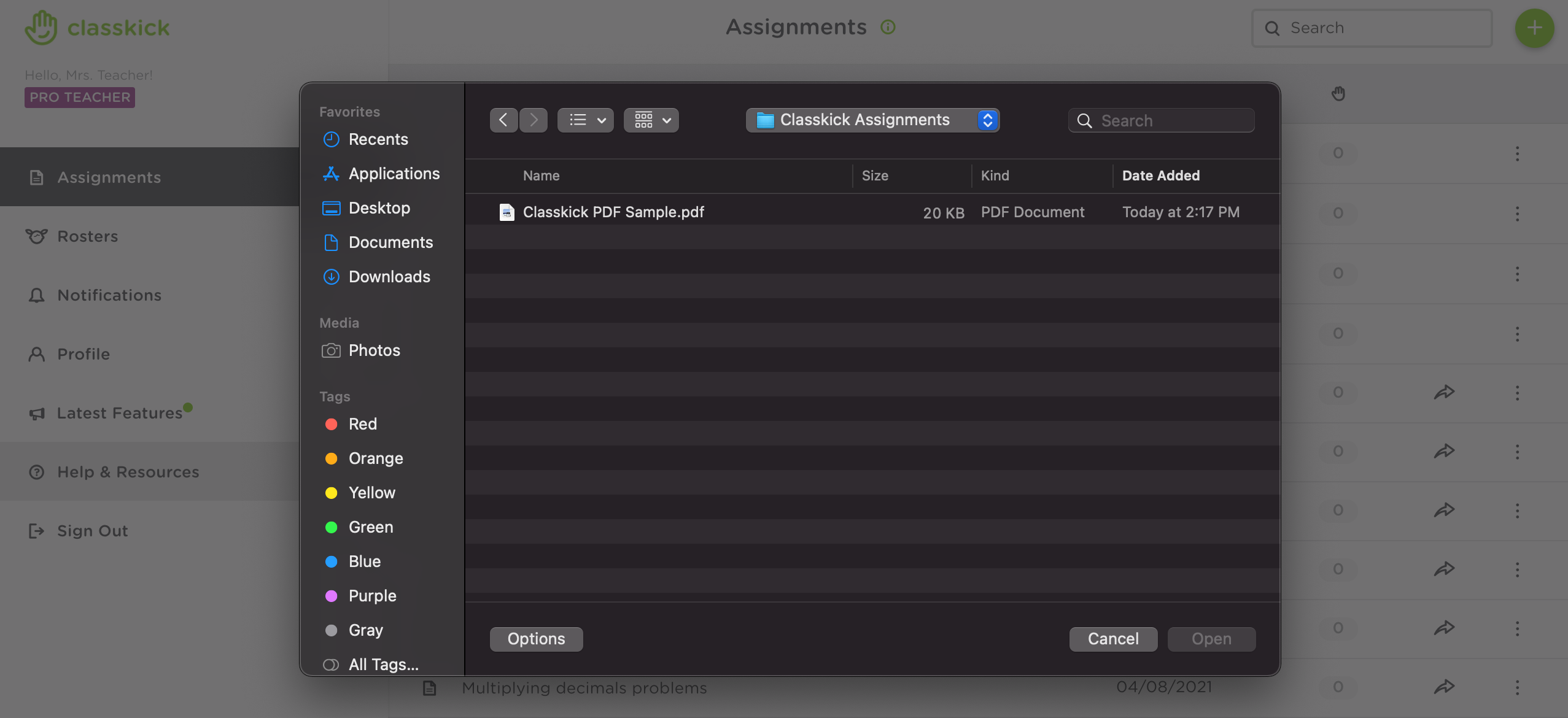 Create an Assignment – Classkick Support